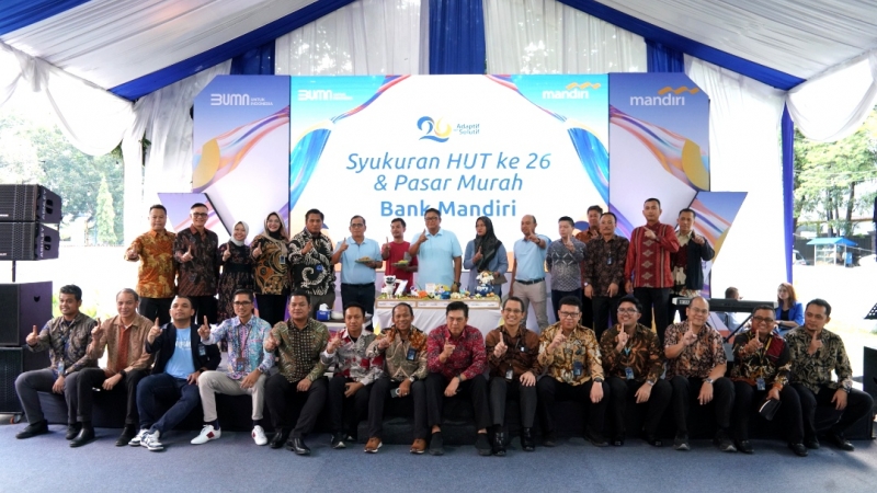 Rayakan Semangat HUT ke-26, Bank Mandiri Region I Hadirkan Pasar Murah ...